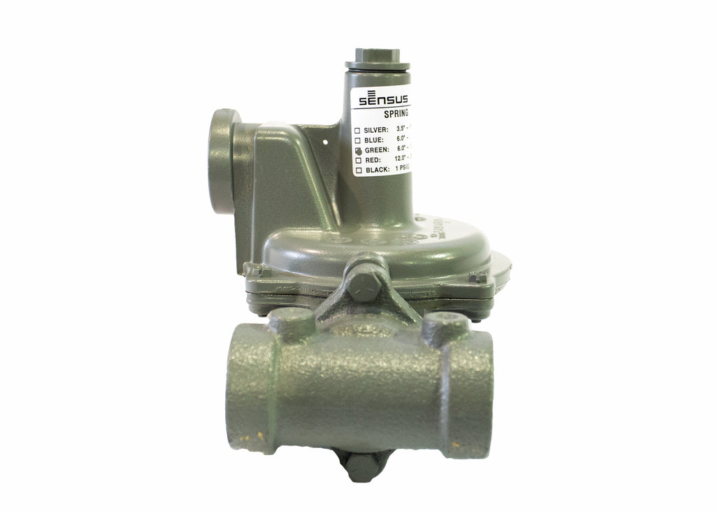 Sensus 496, 3/4"NPT gas regulator w/ IRV, 3/8" orifice, Green spring(6 ...